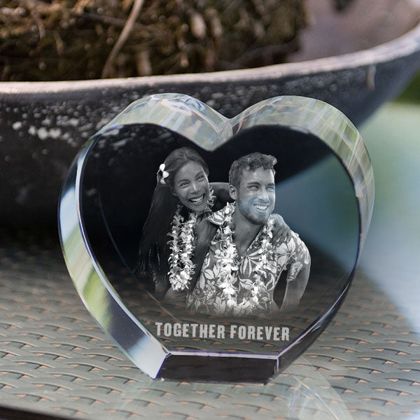 3D Crystal Heart - Medium - Crystal Laser Gift